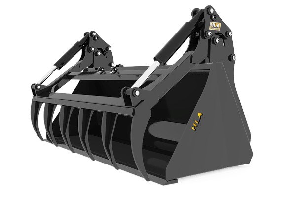 HLA Attachments Standard (Skidsteer) Bucket & Regular Utility Grapple ...